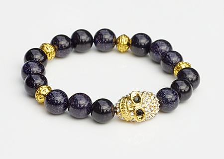 Armband - blå guldsten - Epla.se